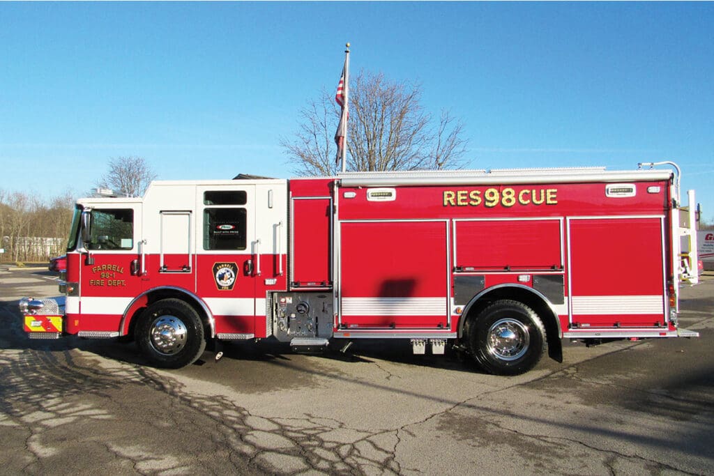 FARRELL FIRE DEPARTMENT Pierce Enforcer Rescue Pumper | GLICK Fire ...