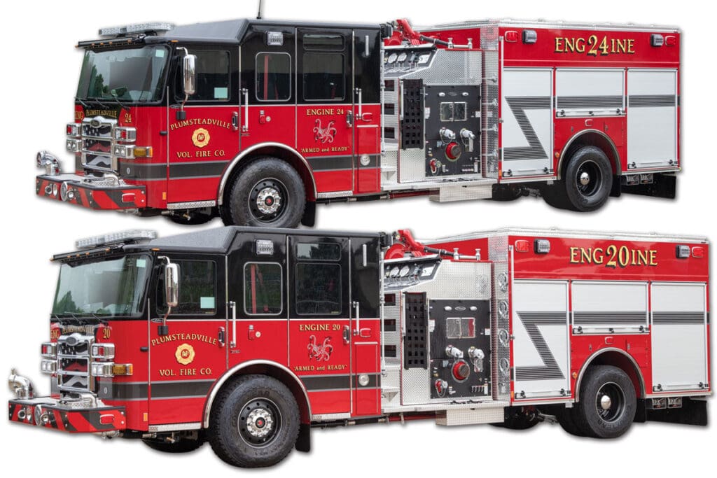 PLUMSTEADVILLE VOLUNTEER FC Pierce Enforcer Pumper | GLICK Fire Equipment