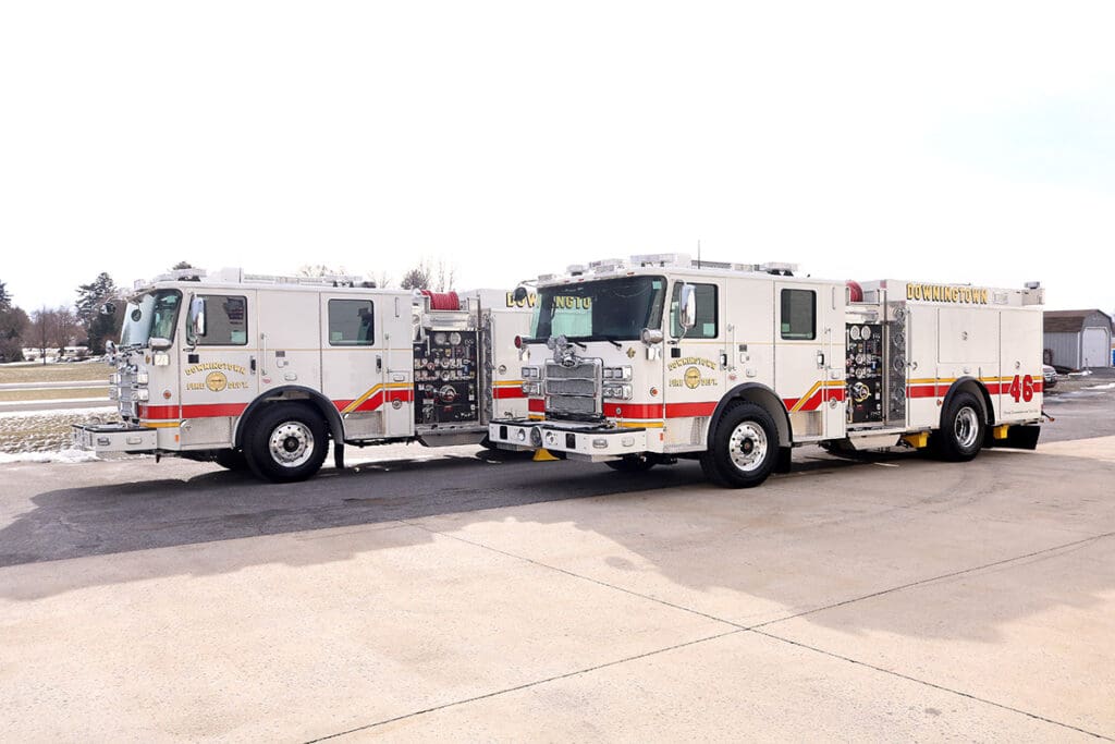 DOWNINGTOWN FIRE DEPARTMENT Pierce Enforcer Pumpers | GLICK Fire Equipment