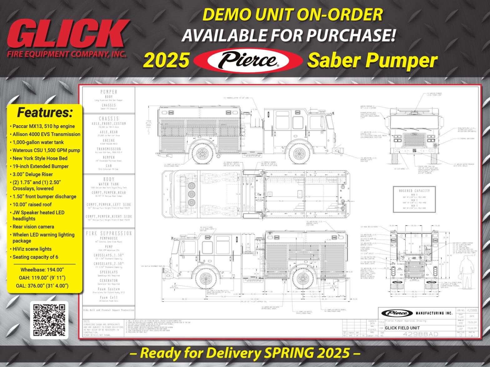 Fire Apparatus & EMS Vehicles On Order in PA | GLICK Fire