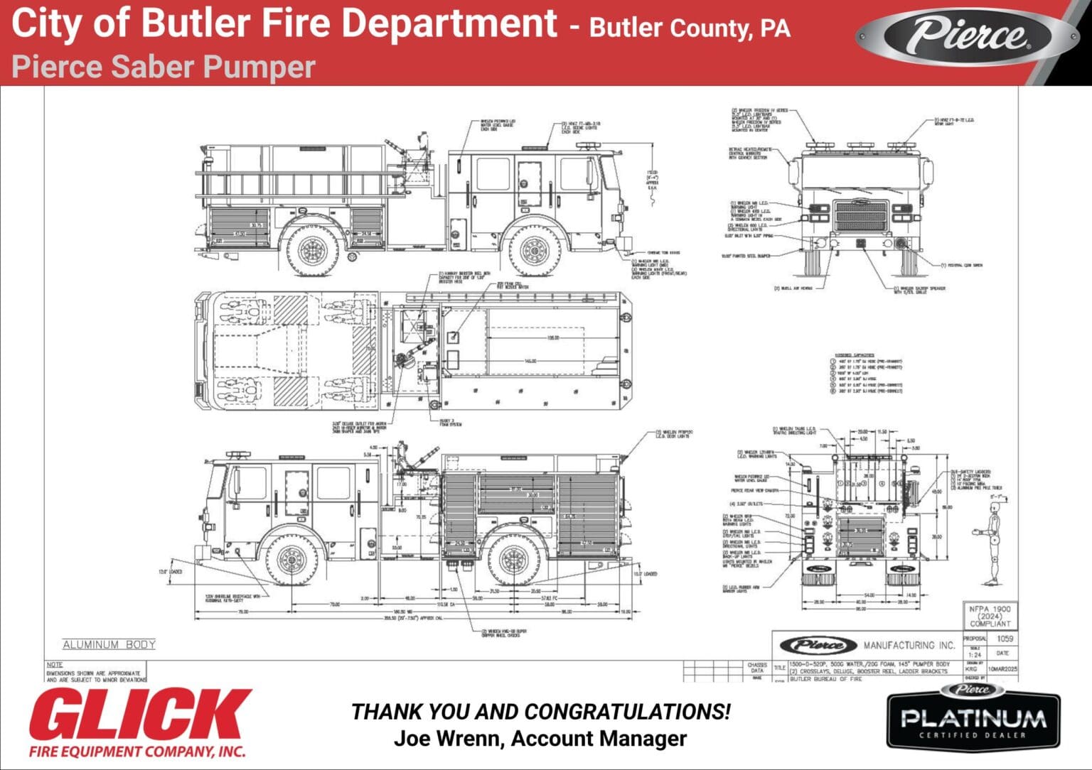 City of Butler Fire Department Pierce Saber Pumper | GLICK Fire Equipment